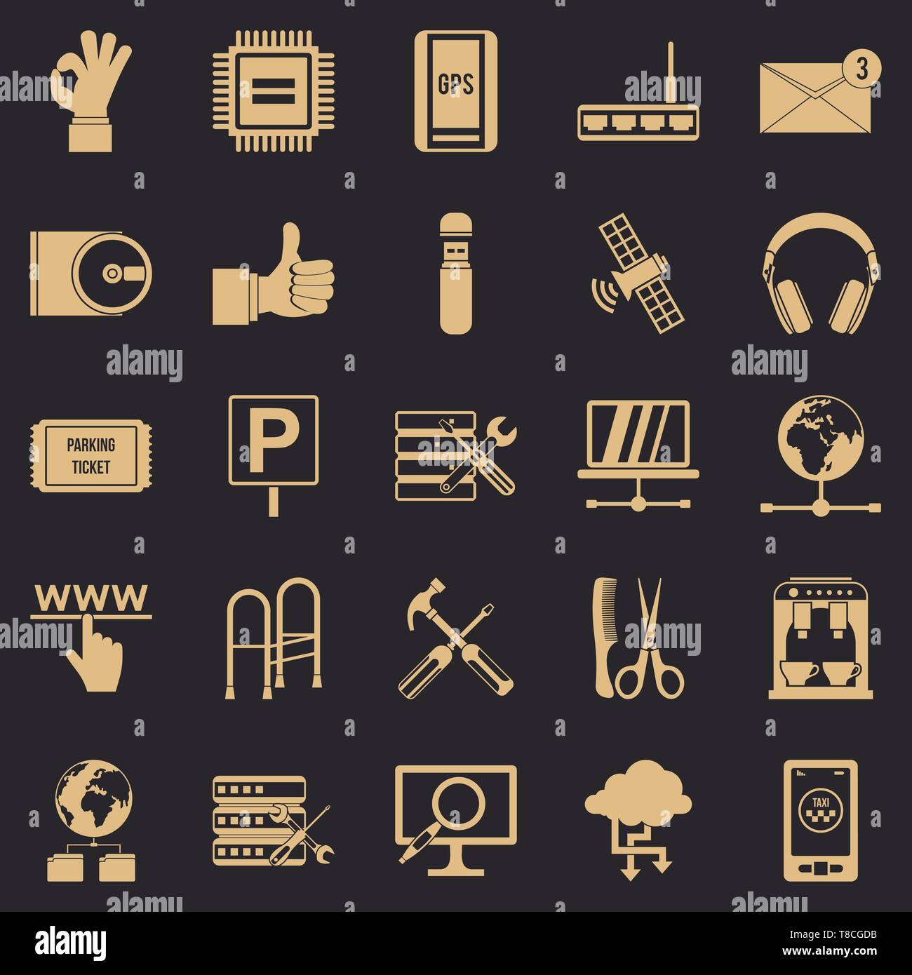 Sustenance icons set, simple style Stock Vector Image & Art - Alamy