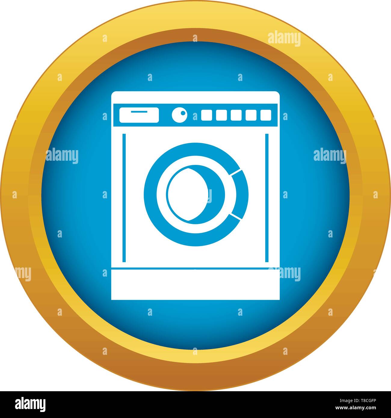 Washing machine icon blue vector isolated Stock Vector Image & Art - Alamy