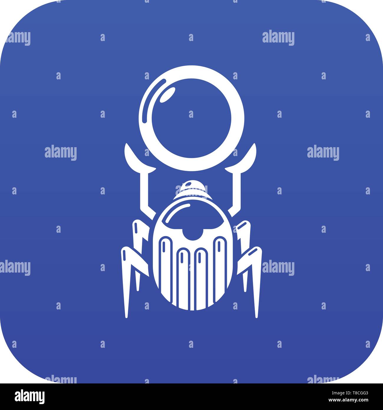 Scarab icon blue vector Stock Vector Image & Art - Alamy