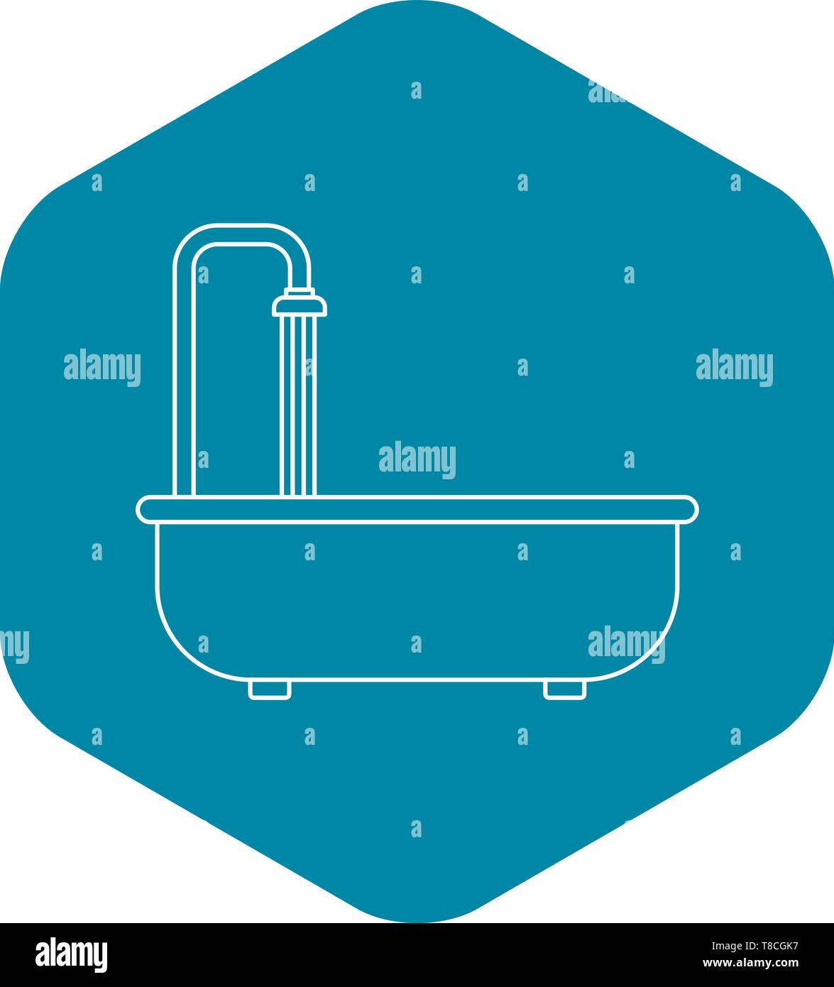 Bathroom icon, outline style Stock Vector Image & Art - Alamy