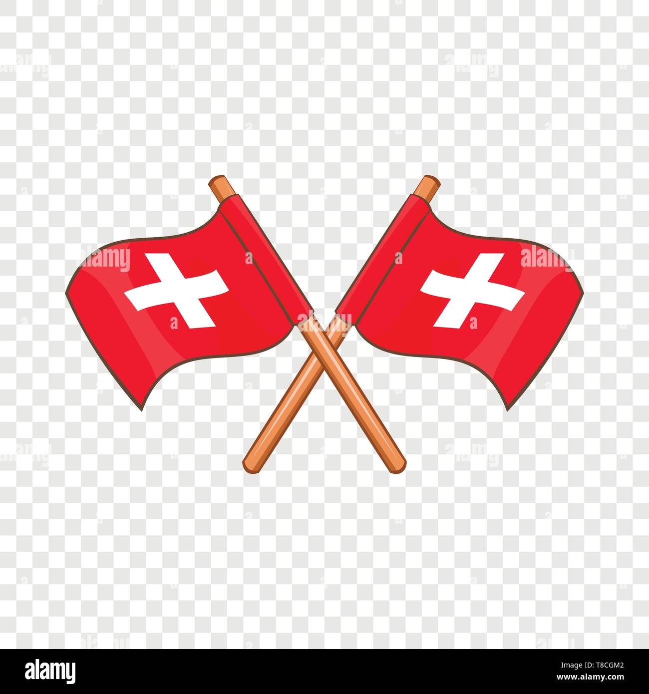 Switzerland flags icon, cartoon style Stock Vector Image & Art - Alamy