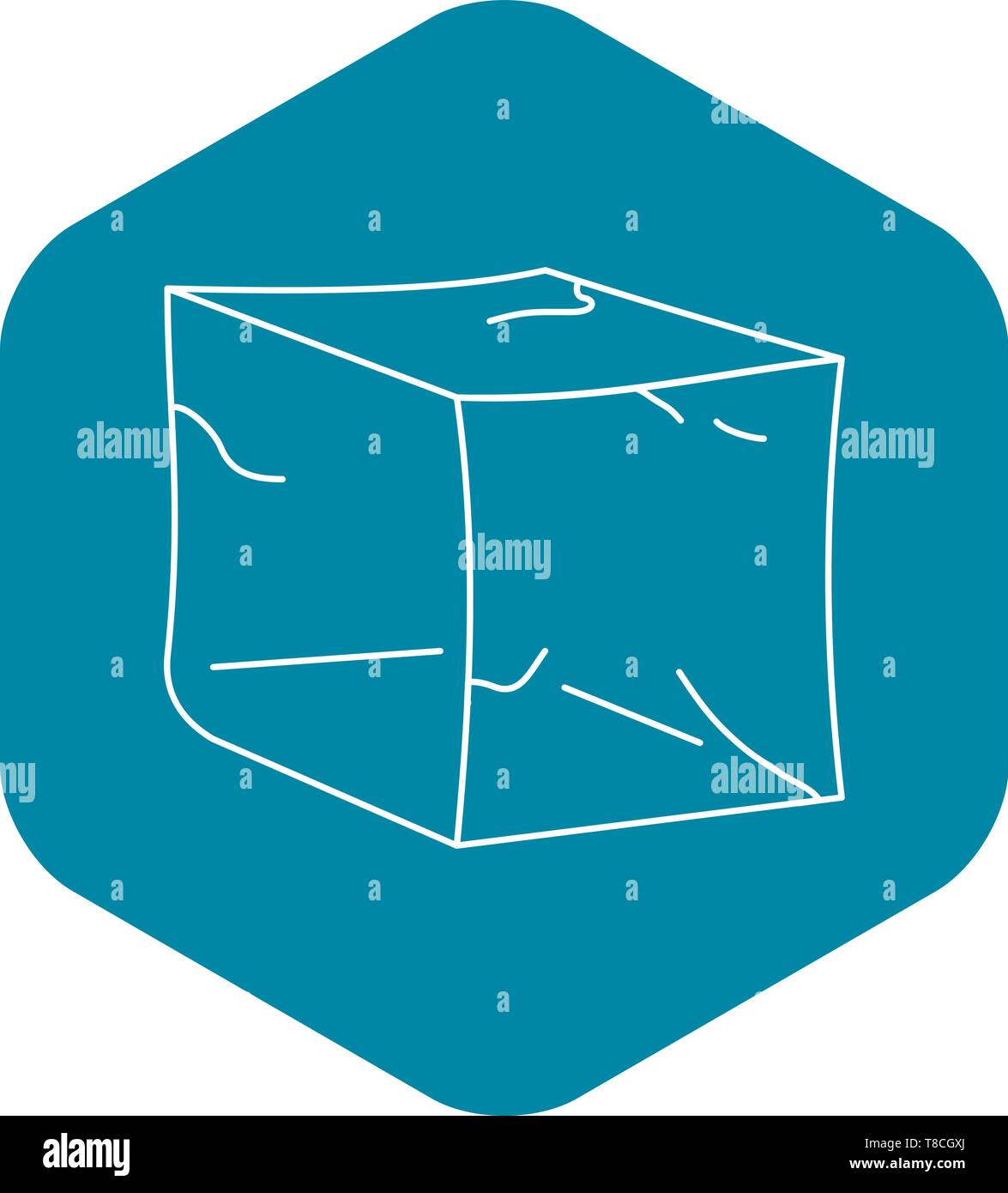 Ice icon, outline style Stock Vector Image & Art - Alamy