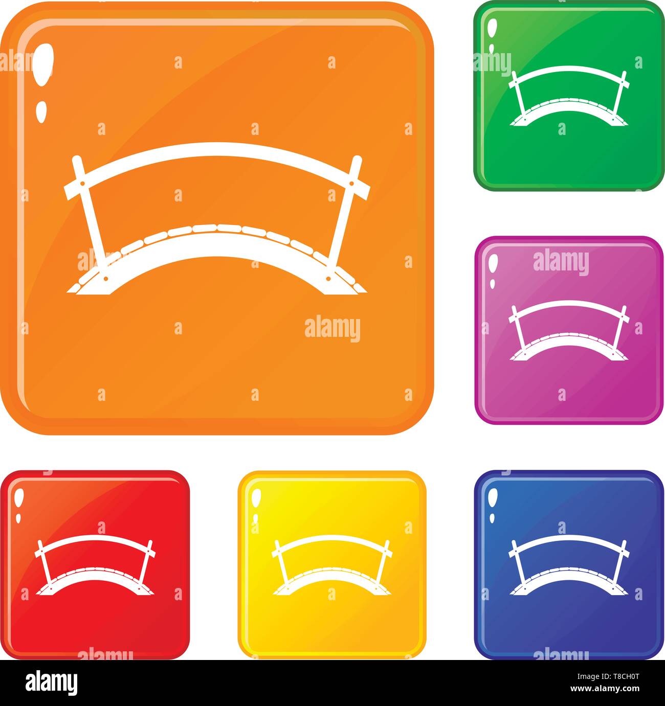 Bridge icons set vector color Stock Vector Image & Art - Alamy