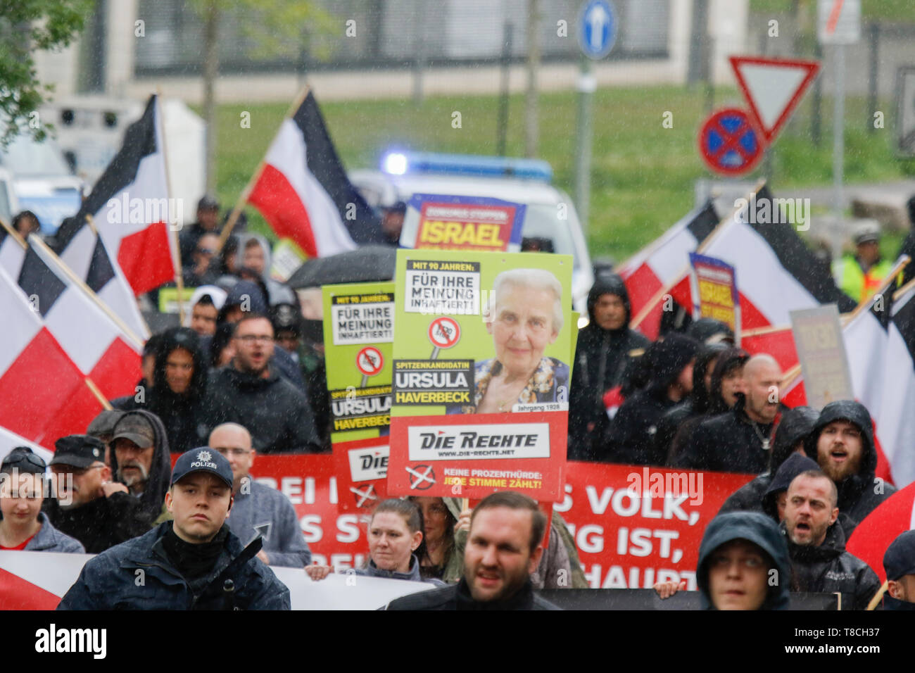 Pforzheim, Germany. 11th May, 2019. The right-wing protesters march ...