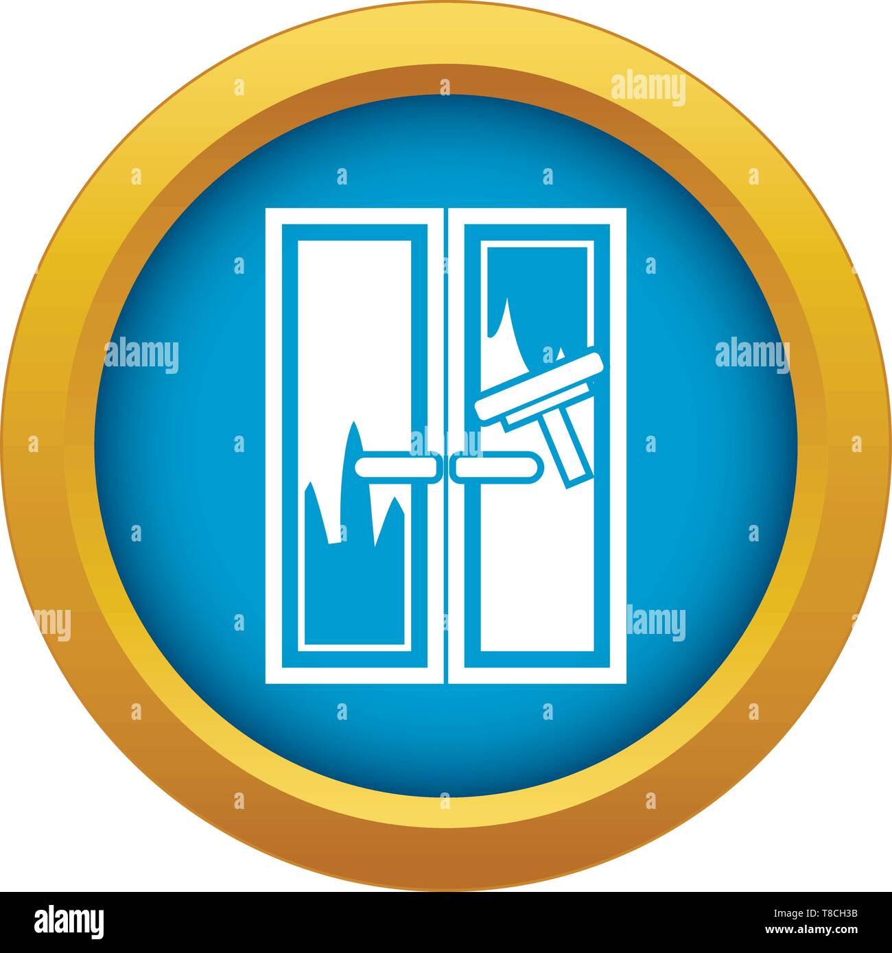 Window cleaning icon blue vector isolated Stock Vector Image & Art - Alamy