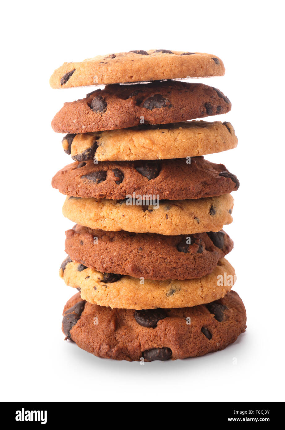 Different tasty cookies on white background Stock Photo - Alamy