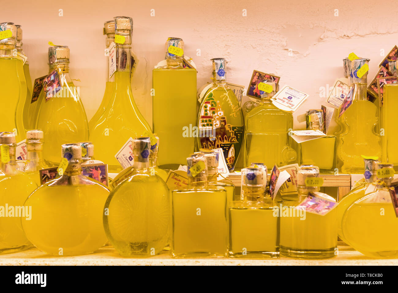 Limoncello liqueur bottles hi-res stock photography and images - Alamy