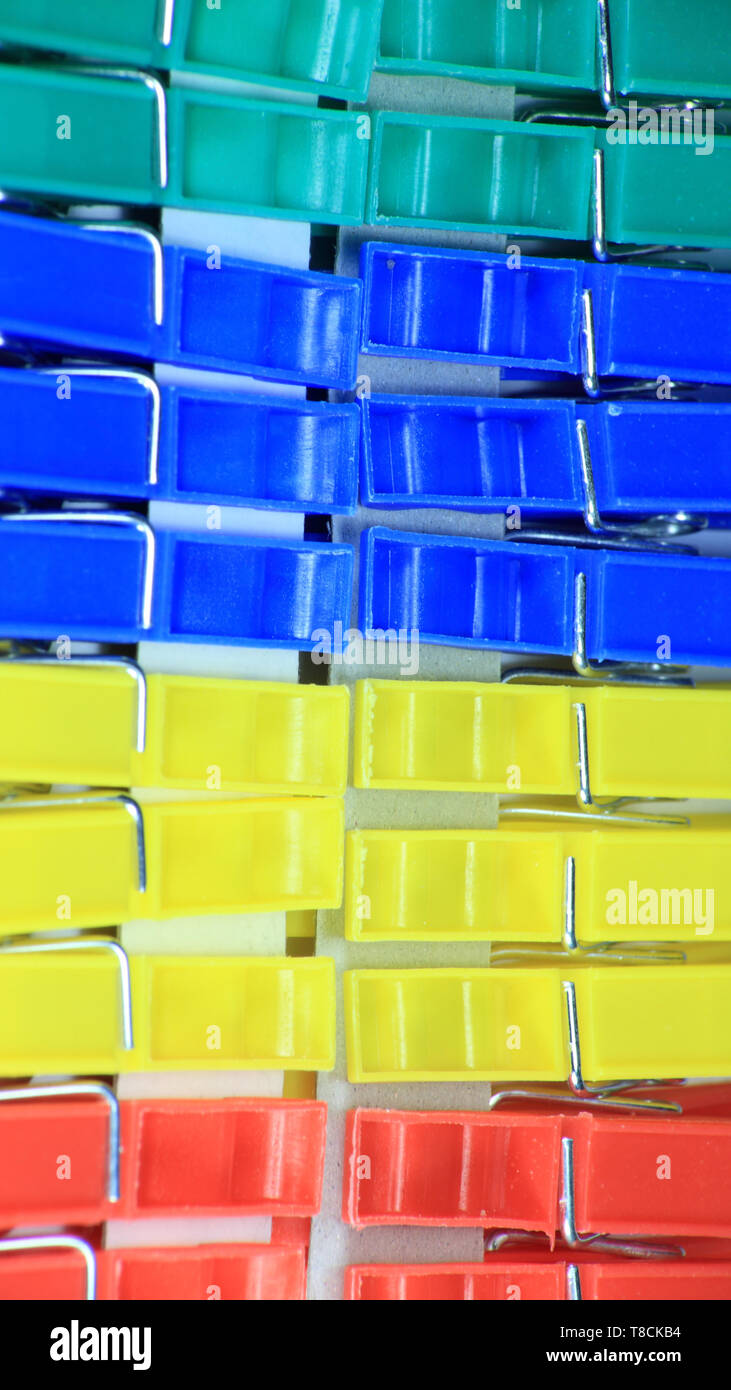 set of plastic clothespin Stock Photo - Alamy