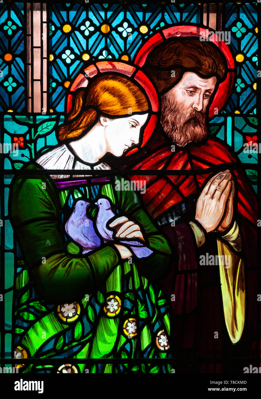 Stained glass window by Henry Holiday 1863 Shimpling church, Suffolk ...