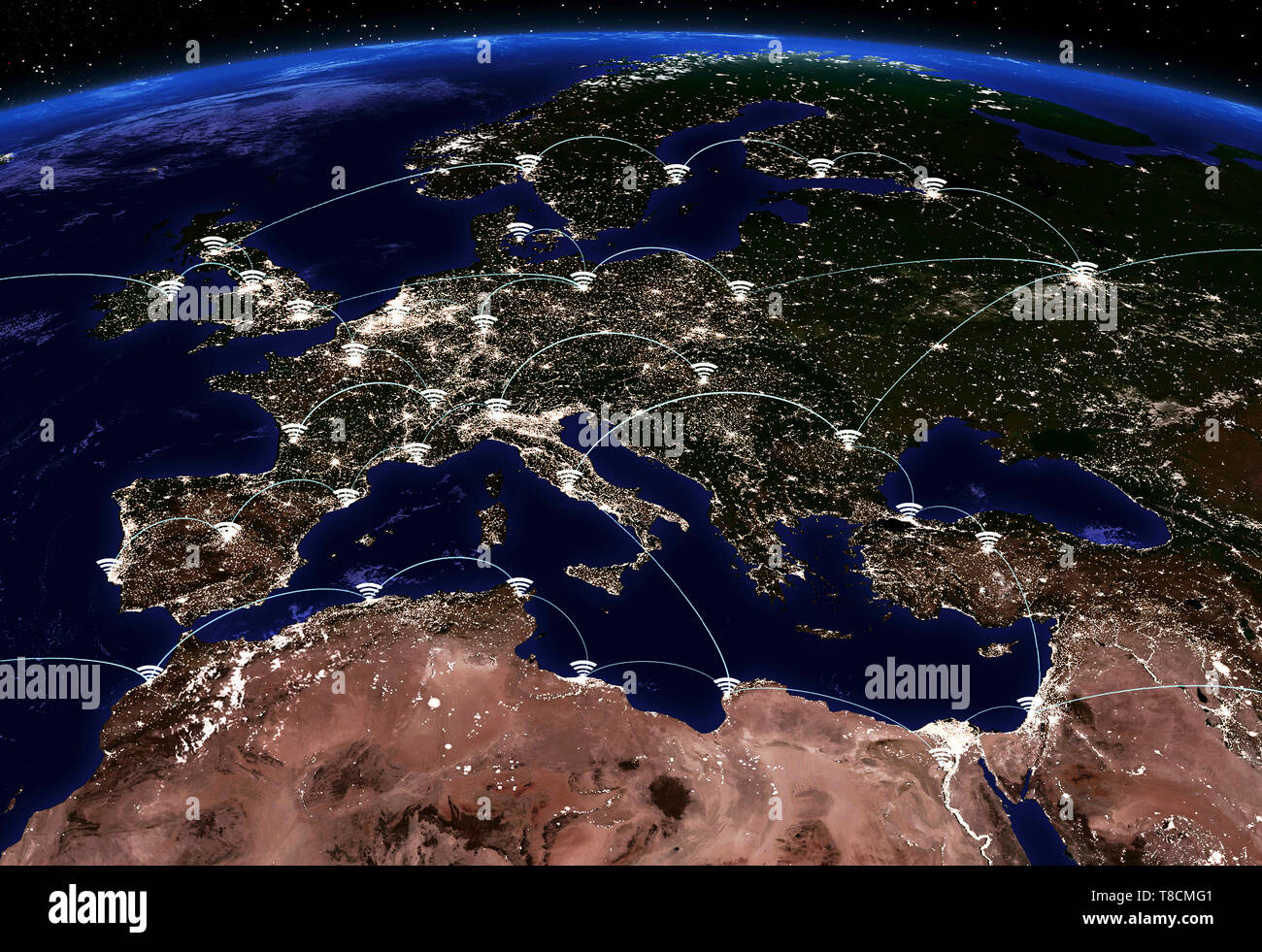 Connected cities hi-res stock photography and images - Alamy