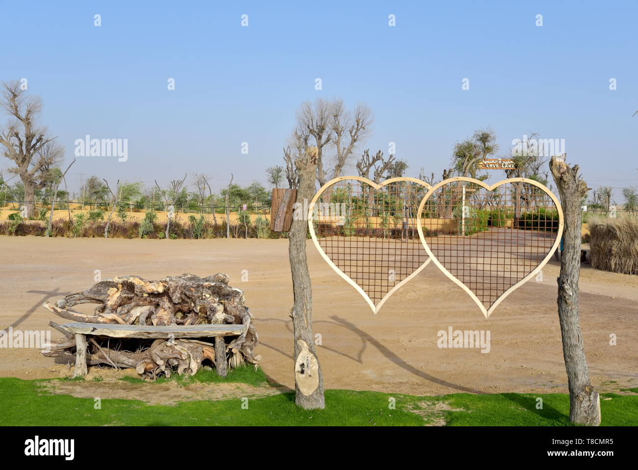 Love lake at Al Qudra, Manmade Lake at the Al Qudra Desert, Dubai ...