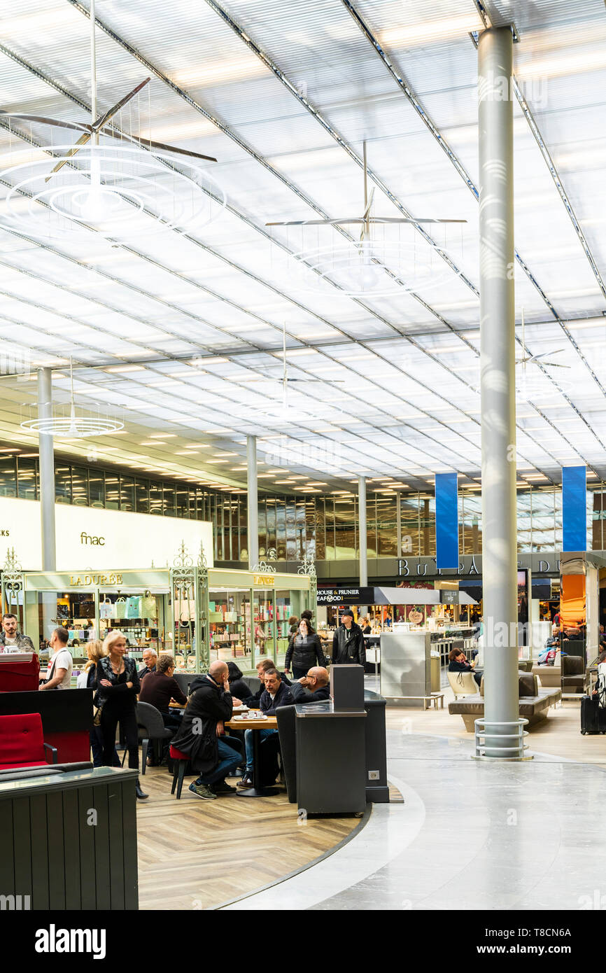 Charles De Gaulle Airport, France. Interior view of Terminal 2E ...