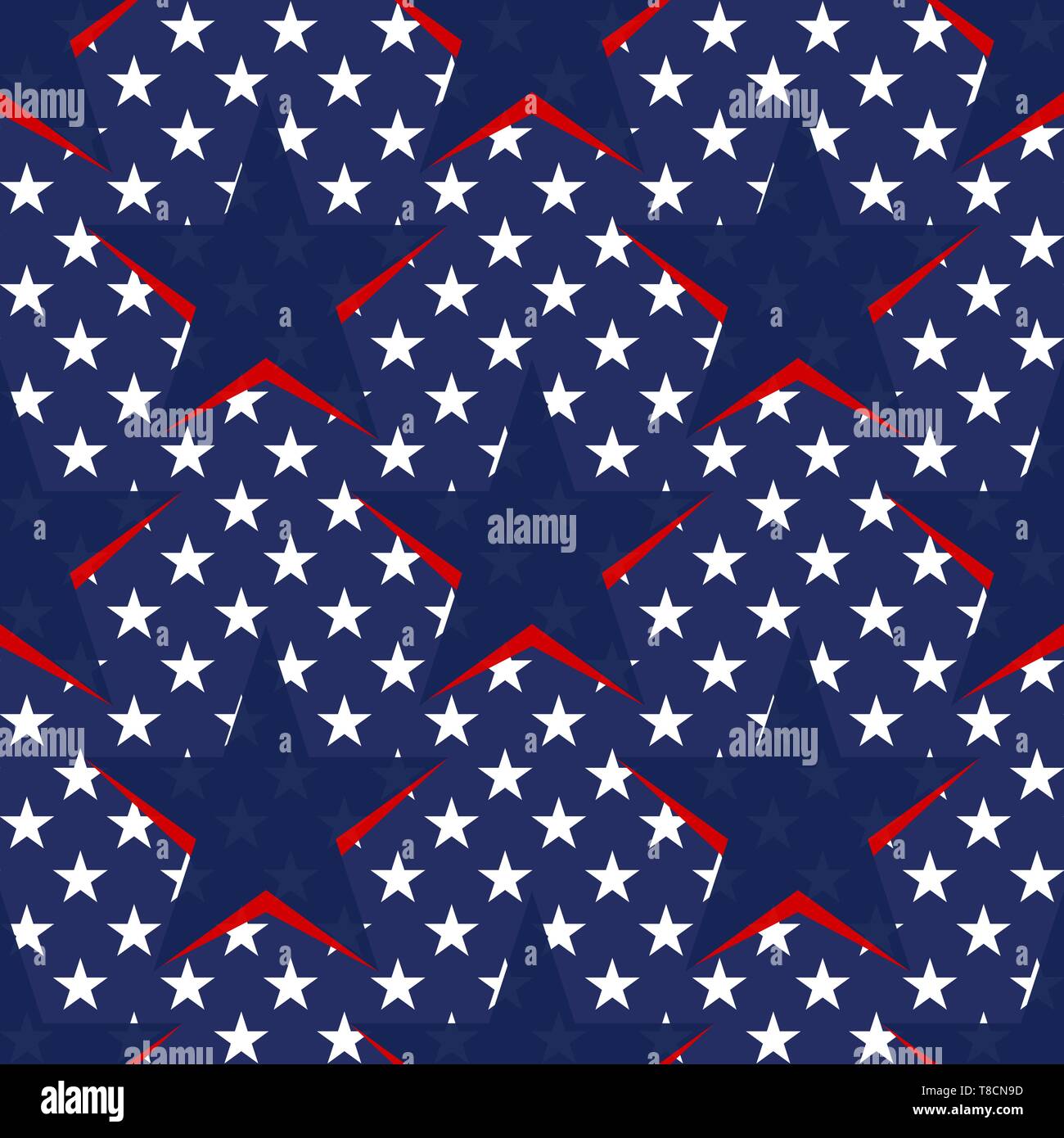 Seamless pattern with stars in the American flag theme. Stock vector ...