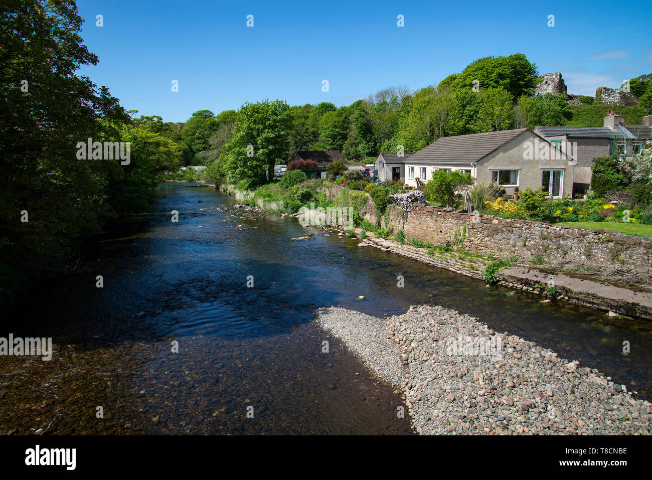a view of Egremont castle from the bridge at bridge end egremont Stock ...