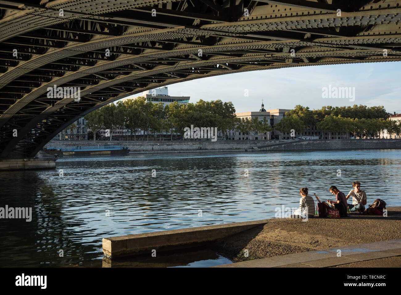 Lyon, Pont de l'Universite Stock Photo - Alamy
