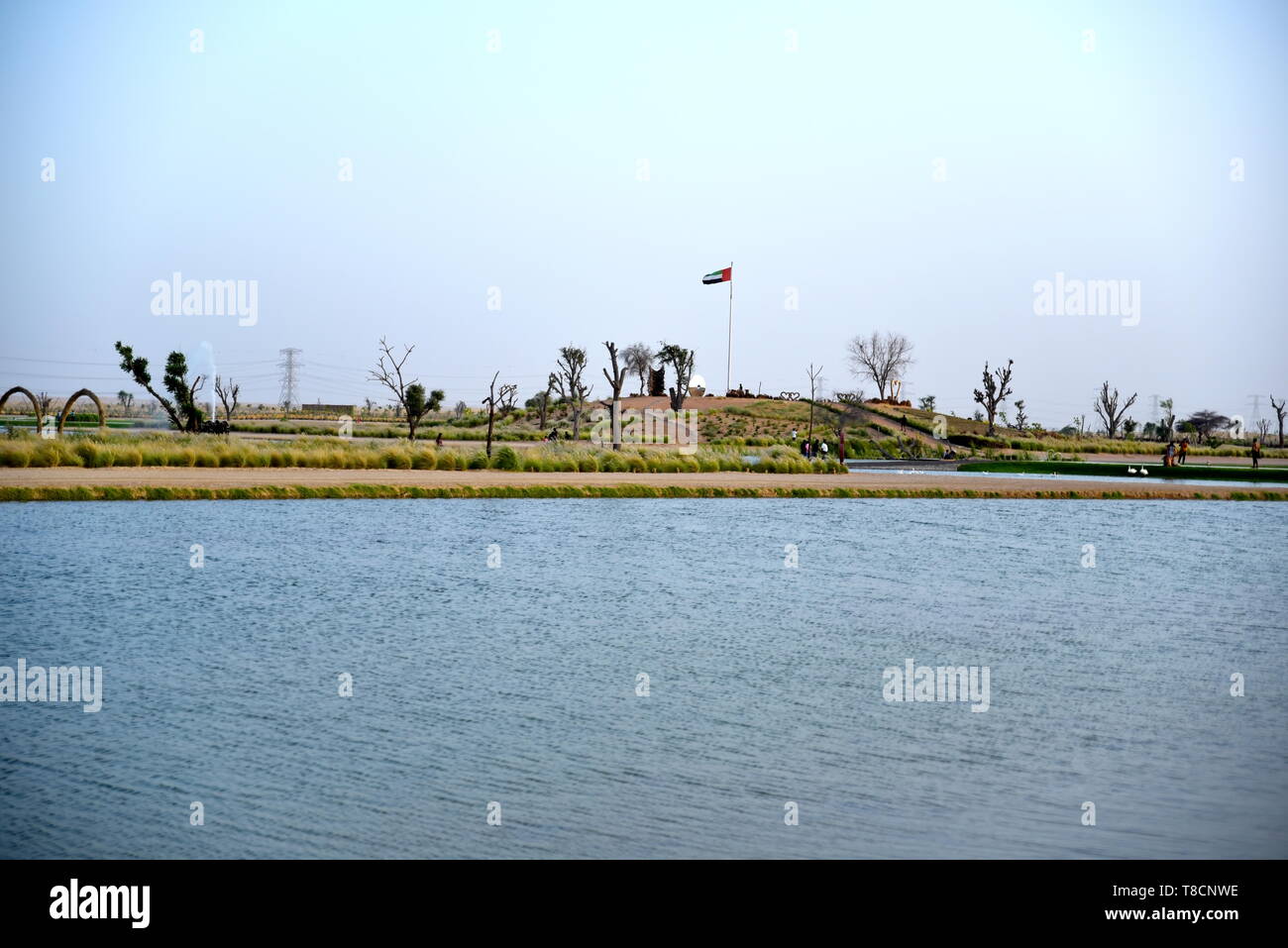 Love lake at Al Qudra, Manmade Lake at the Al Qudra Desert, Dubai ...
