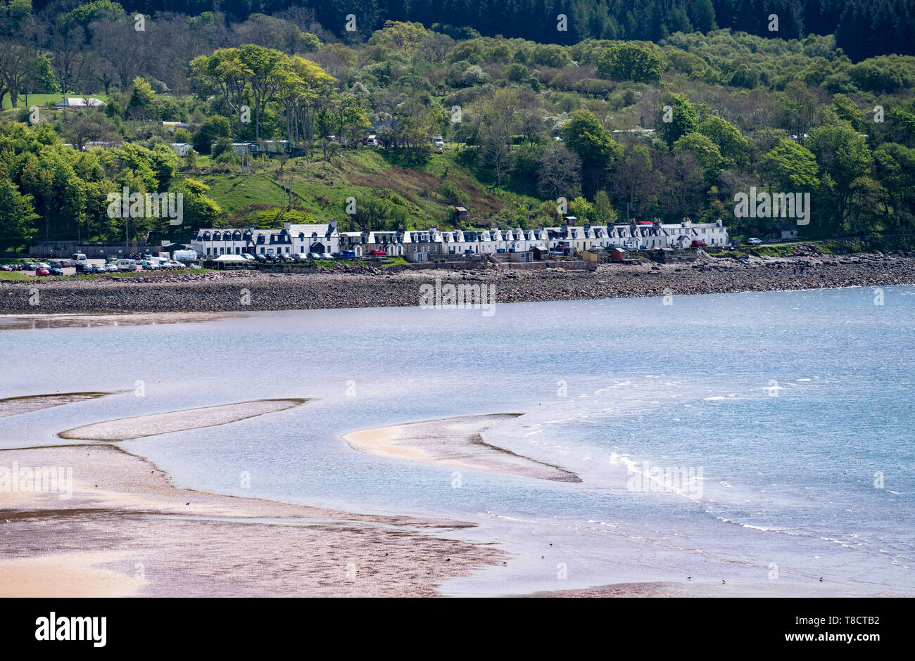 View of village of Applecross on the North Coast 500 scenic driving ...