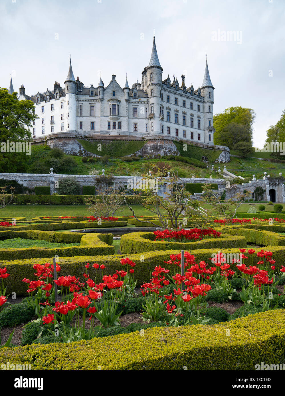 View of Dunrobin Castle and gardens on the North Coast 500 scenic ...