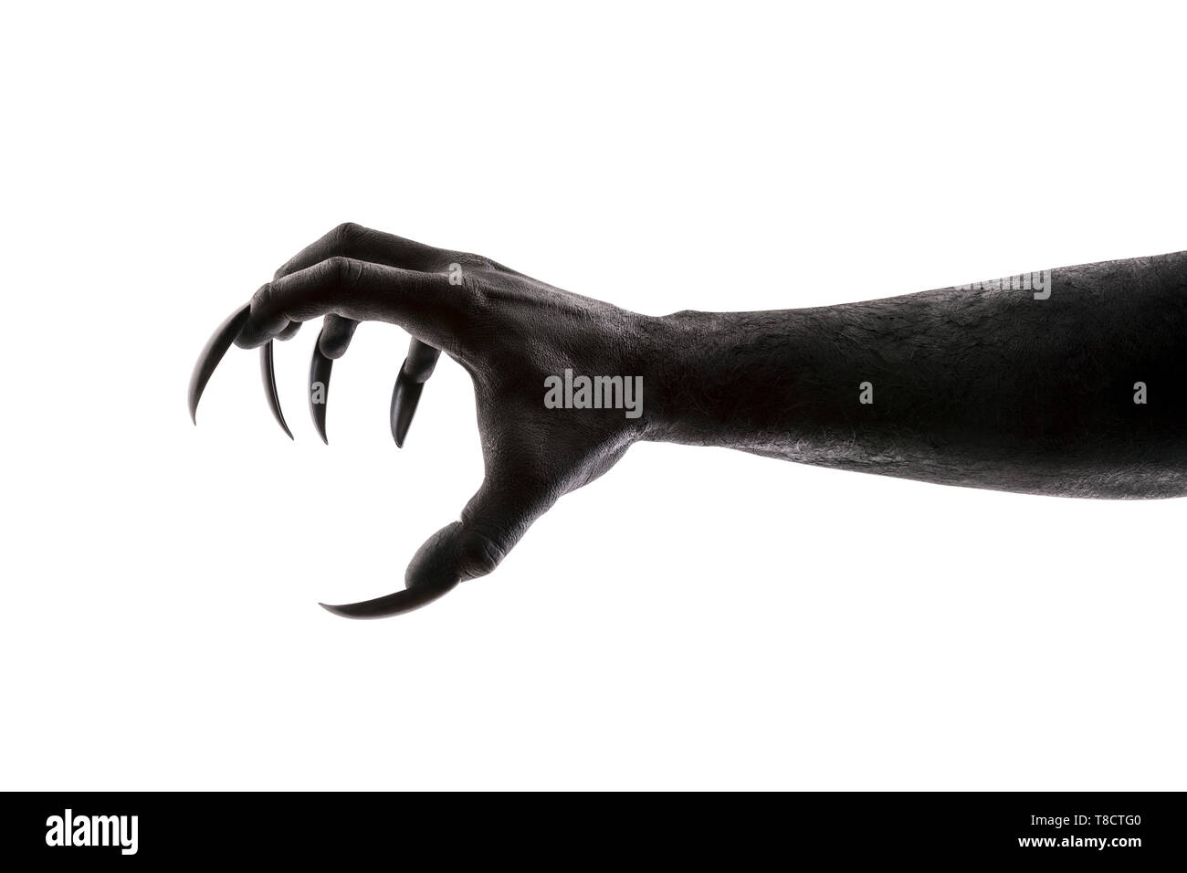 Creepy monster claw isolated on white background with clipping path ...