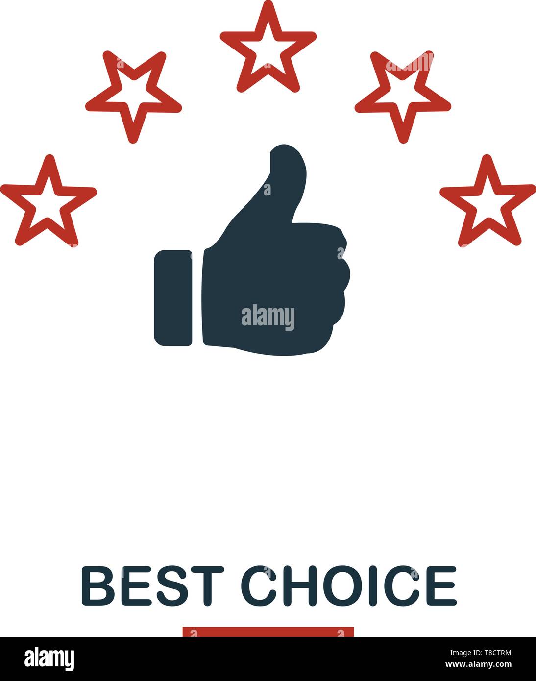 Best Choice icon in two colors. Creative black and red design from e ...