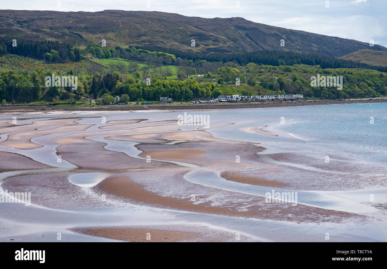 View of village of Applecross on the North Coast 500 scenic driving ...