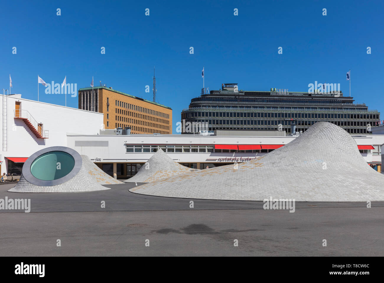 Conical domes of Amos Rex art museum in Helsinki, Finland Stock Photo ...