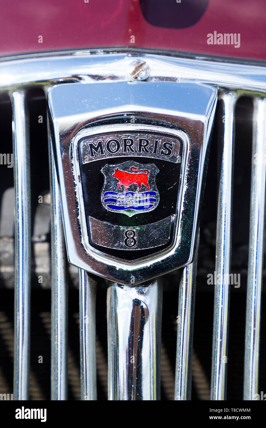 Morris 8 car badge / radiator grille logo / insignia on a classic old ...