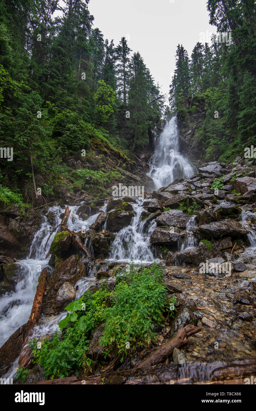 large rohache waterfall in spring. slovakia trails Stock Photo - Alamy