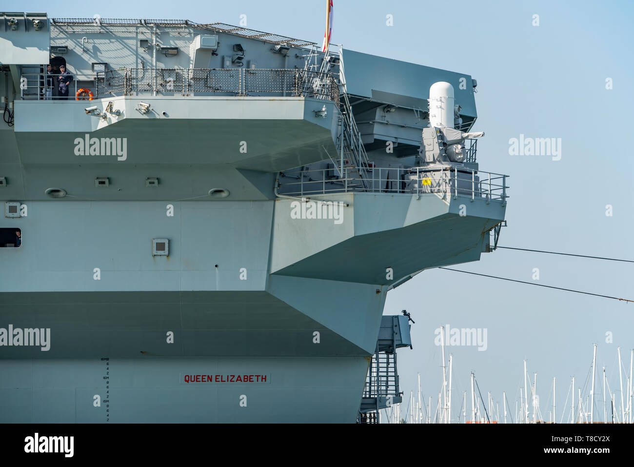 The Vulcan Phalanx weapon system (CIWS) is a new addition on the stern ...