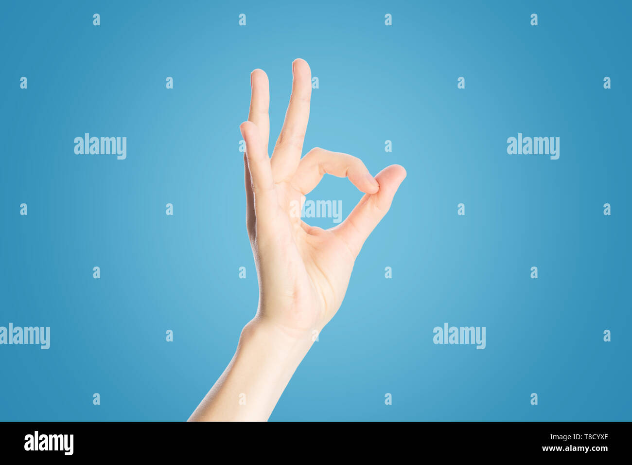 Gesture ok hand man show hi-res stock photography and images - Alamy