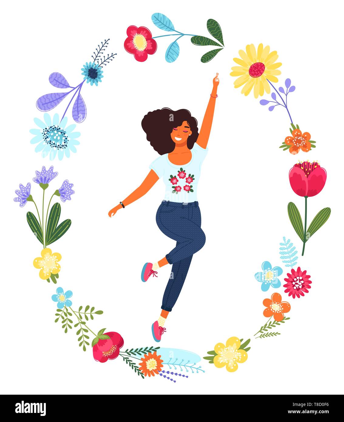 Girl in colorful ballet Stock Vector Images - Alamy