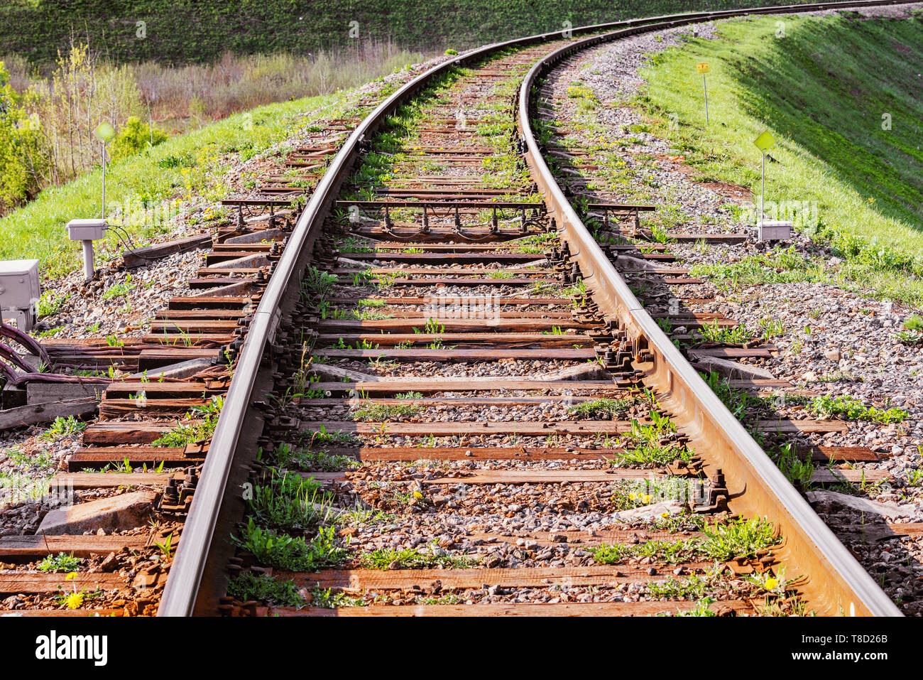 Straight Single Track Railway Line Stock Photos & Straight Single Track ...