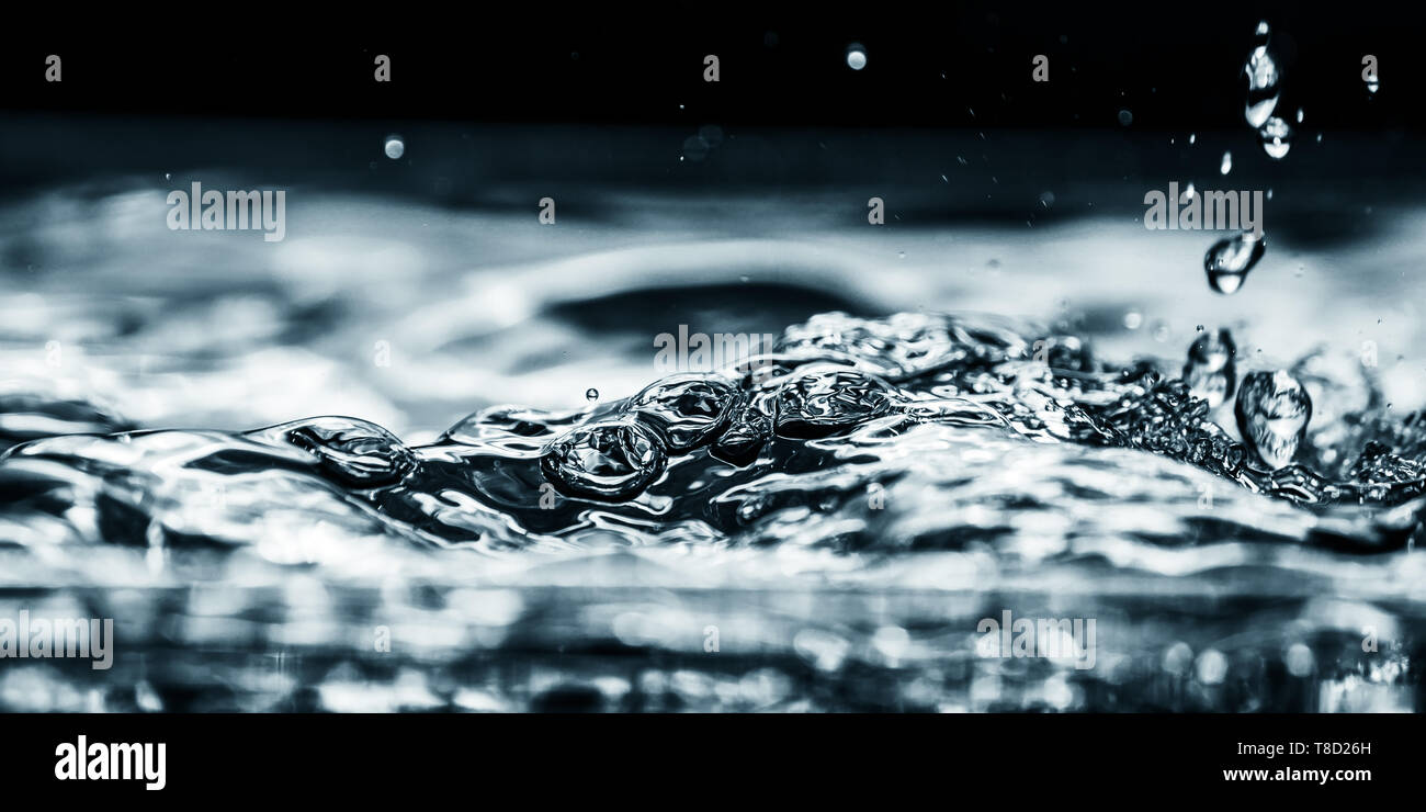 Water Splash, Macro abstract water background. Splashing water droplet ...