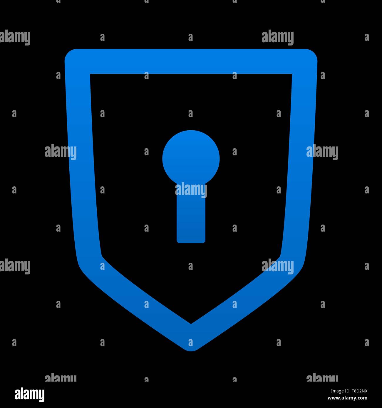 Shield security lock icon symbol for safety and protection vector ...