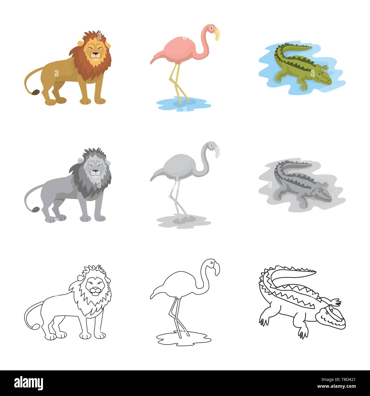 lion,flamingo,crocodile,cute,pink,alligator,jungle,Africa,mane,funny ...
