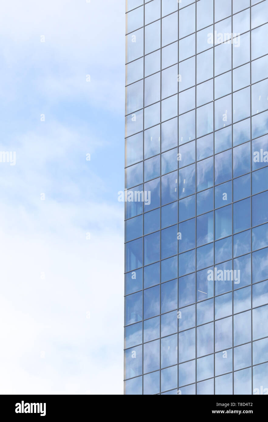 Sky reflecting in windows of office building. Beautiful photos of ...