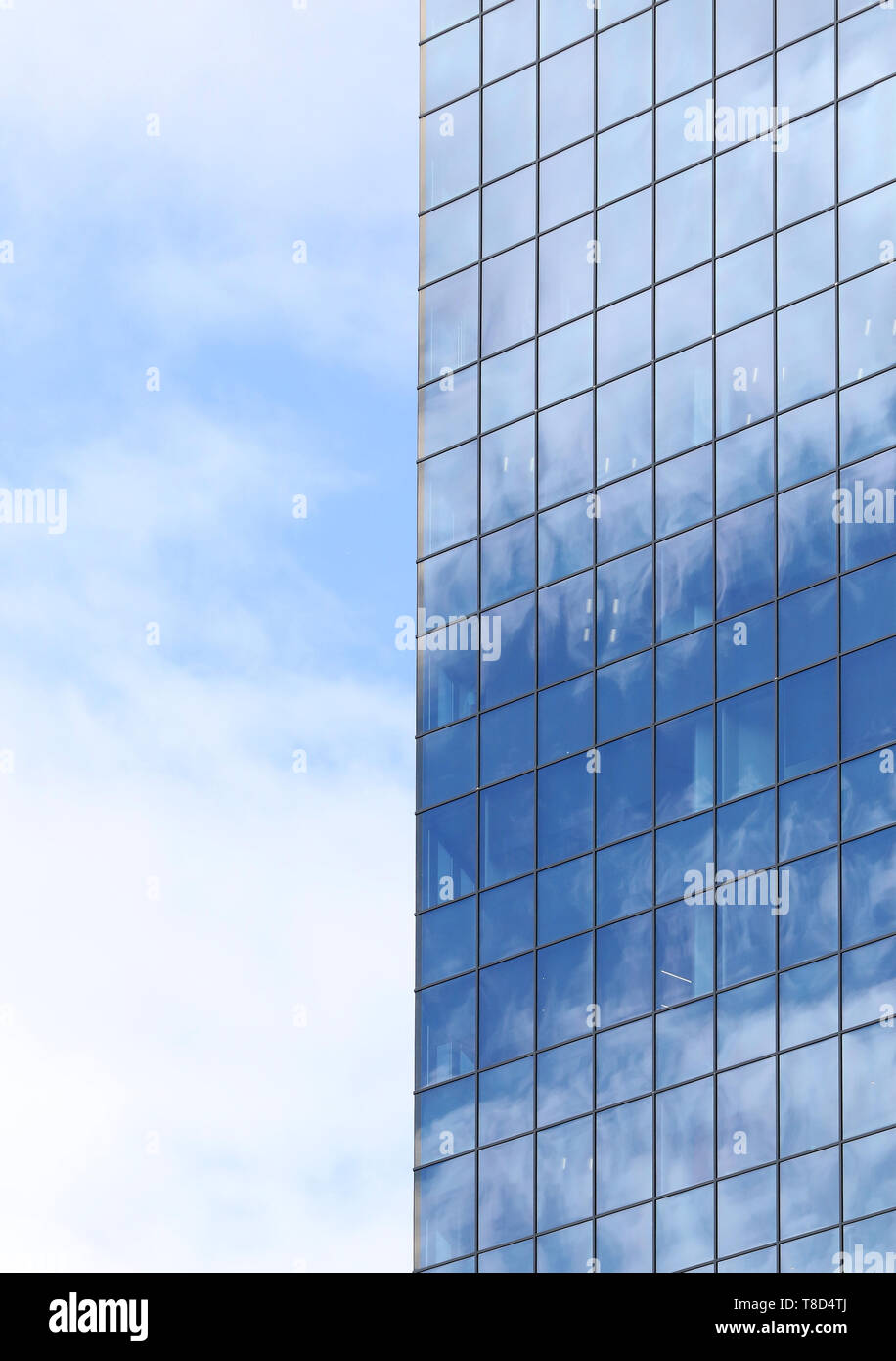 Sky reflecting in windows of office building. Beautiful photos of ...