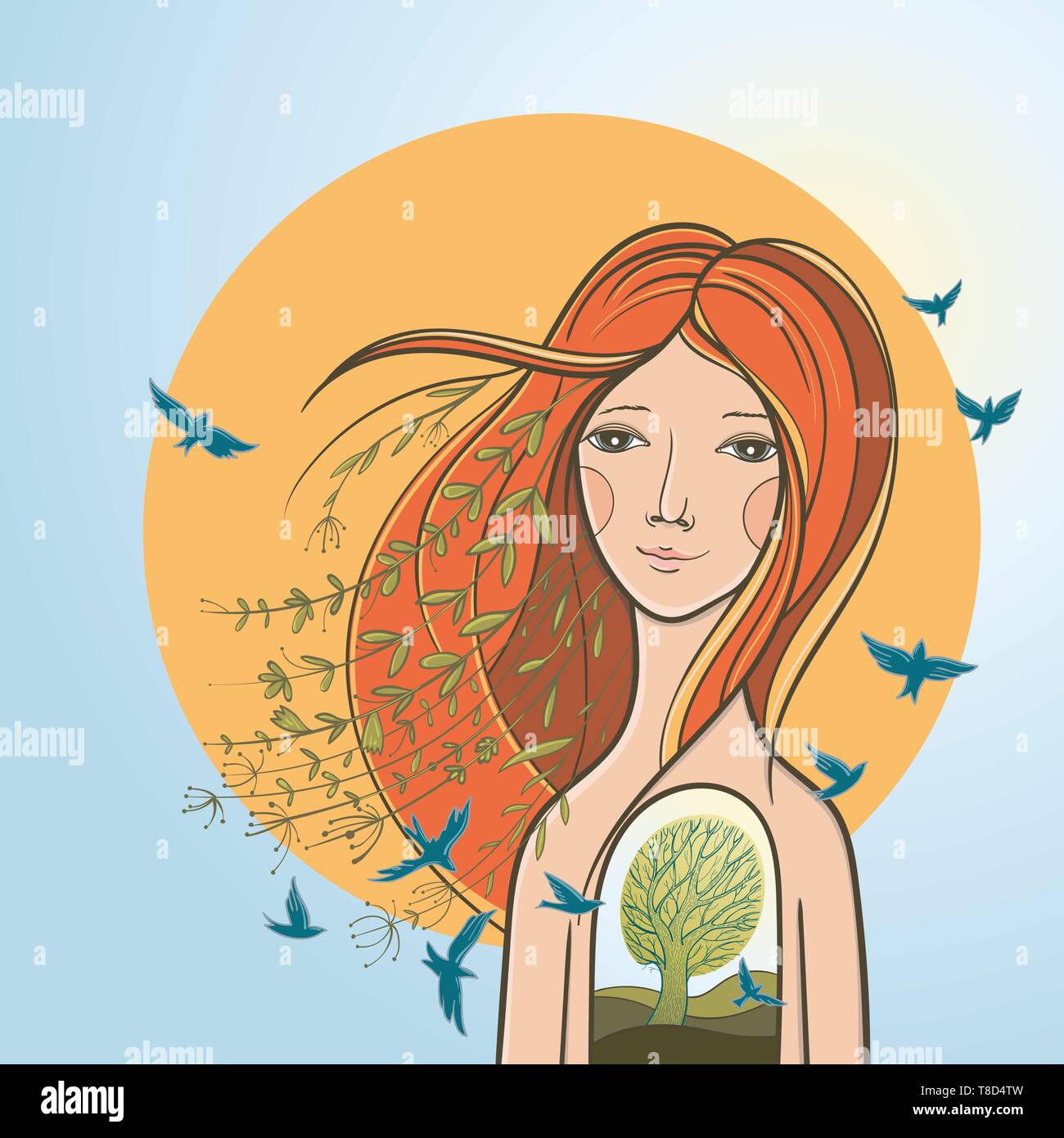 Goddess of harmony Stock Vector Images - Alamy