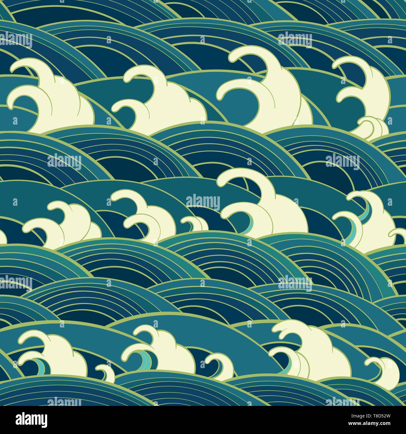 Japan wave pattern hi-res stock photography and images - Alamy