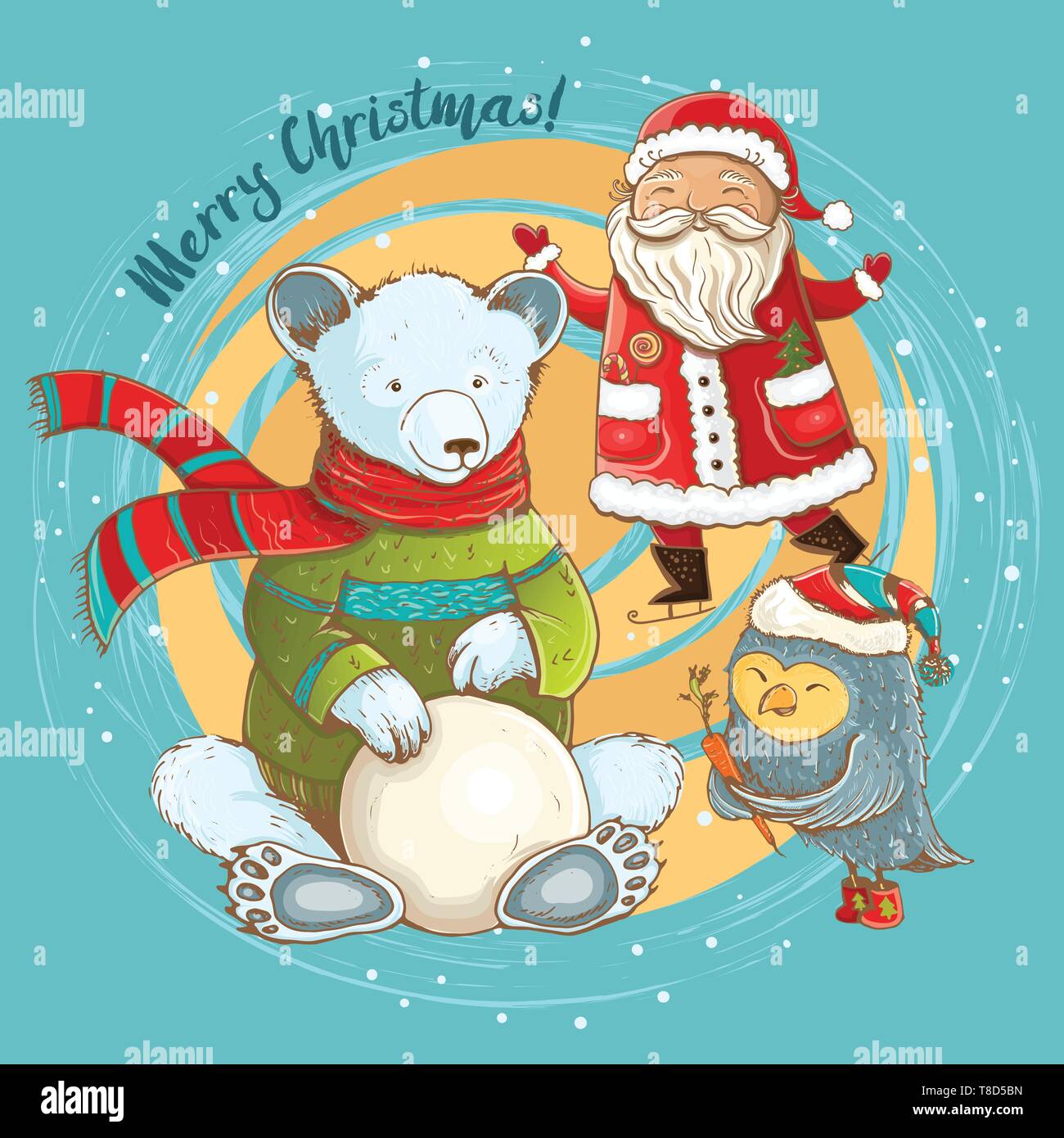 Santa bear Stock Vector Images - Alamy