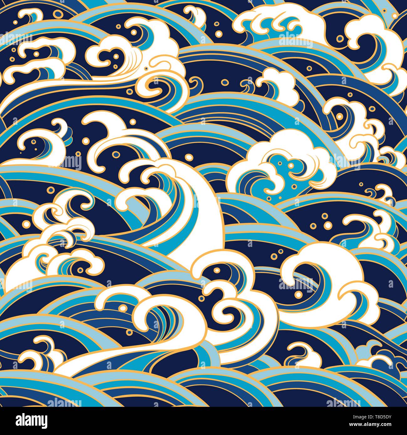 Ocean waves vector vectors hi-res stock photography and images - Alamy