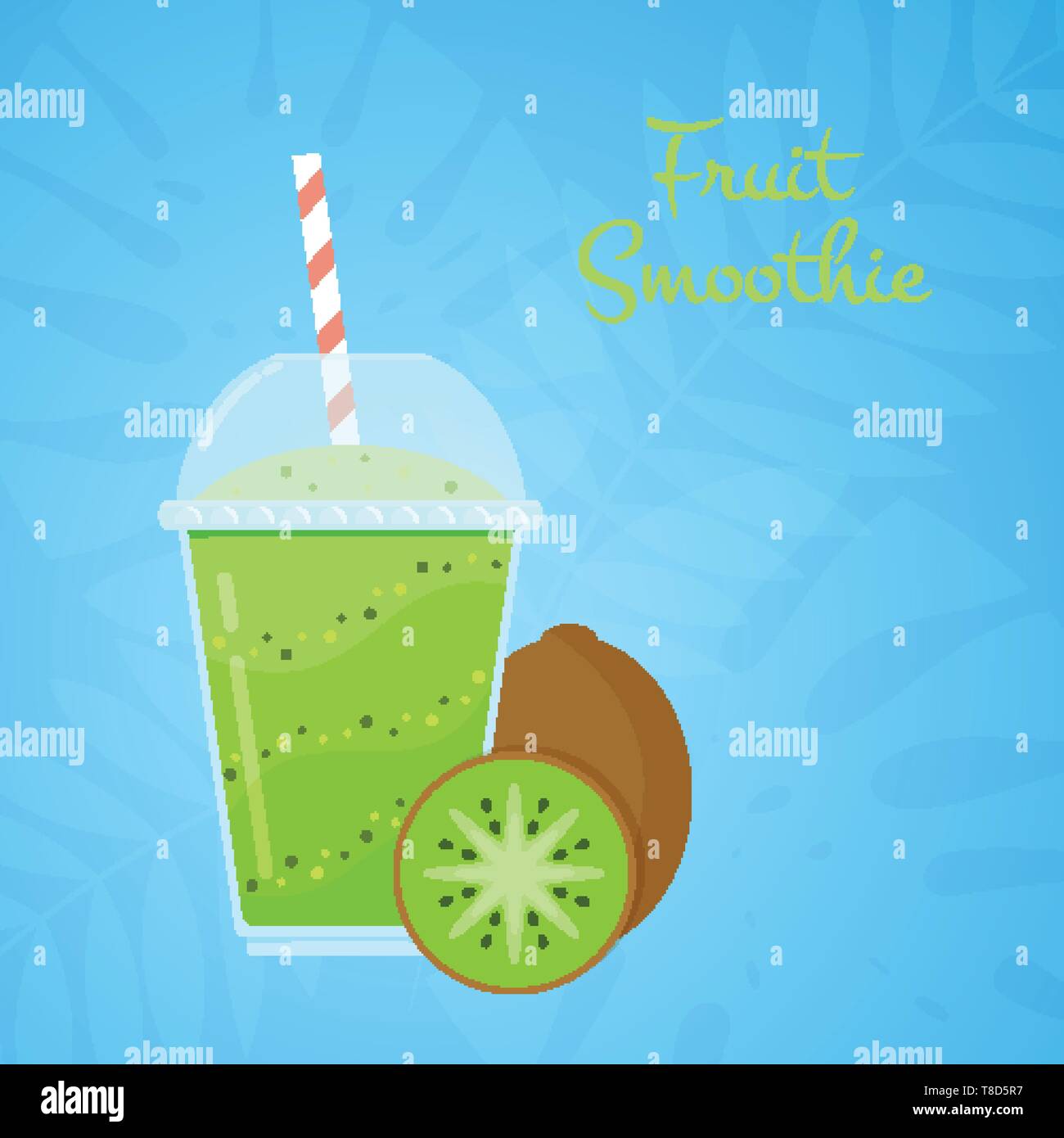 Fresh green detox kiwi Stock Vector Images - Alamy