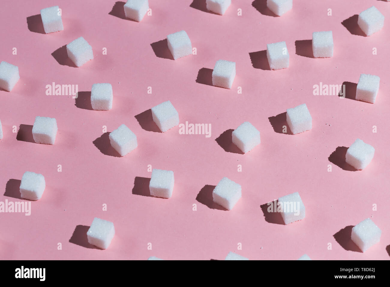 collection of cubes of sugar. top view photo.sweet -flavored substance ...