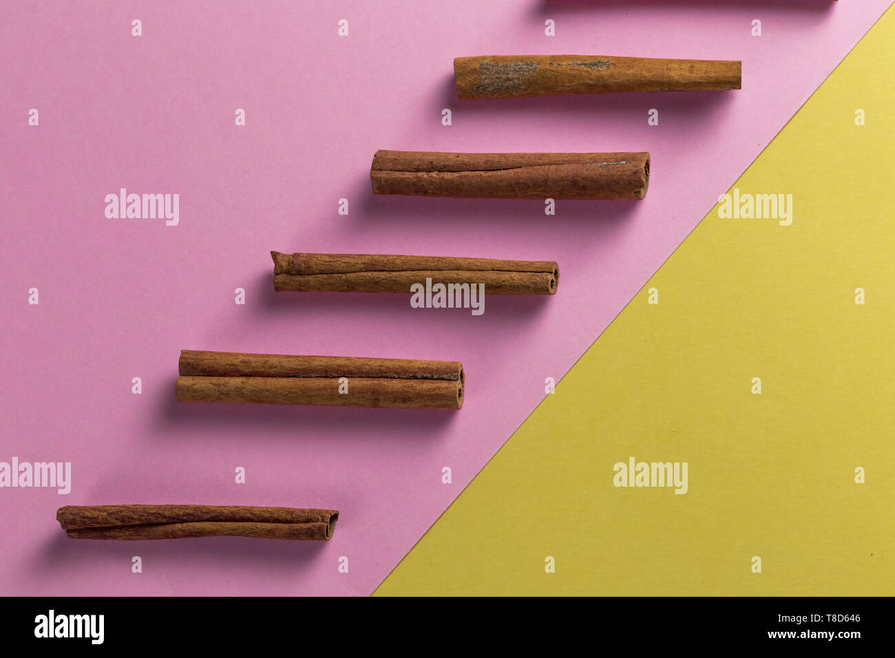Geometric composition of sticks on the table, top view shot Stock Photo ...
