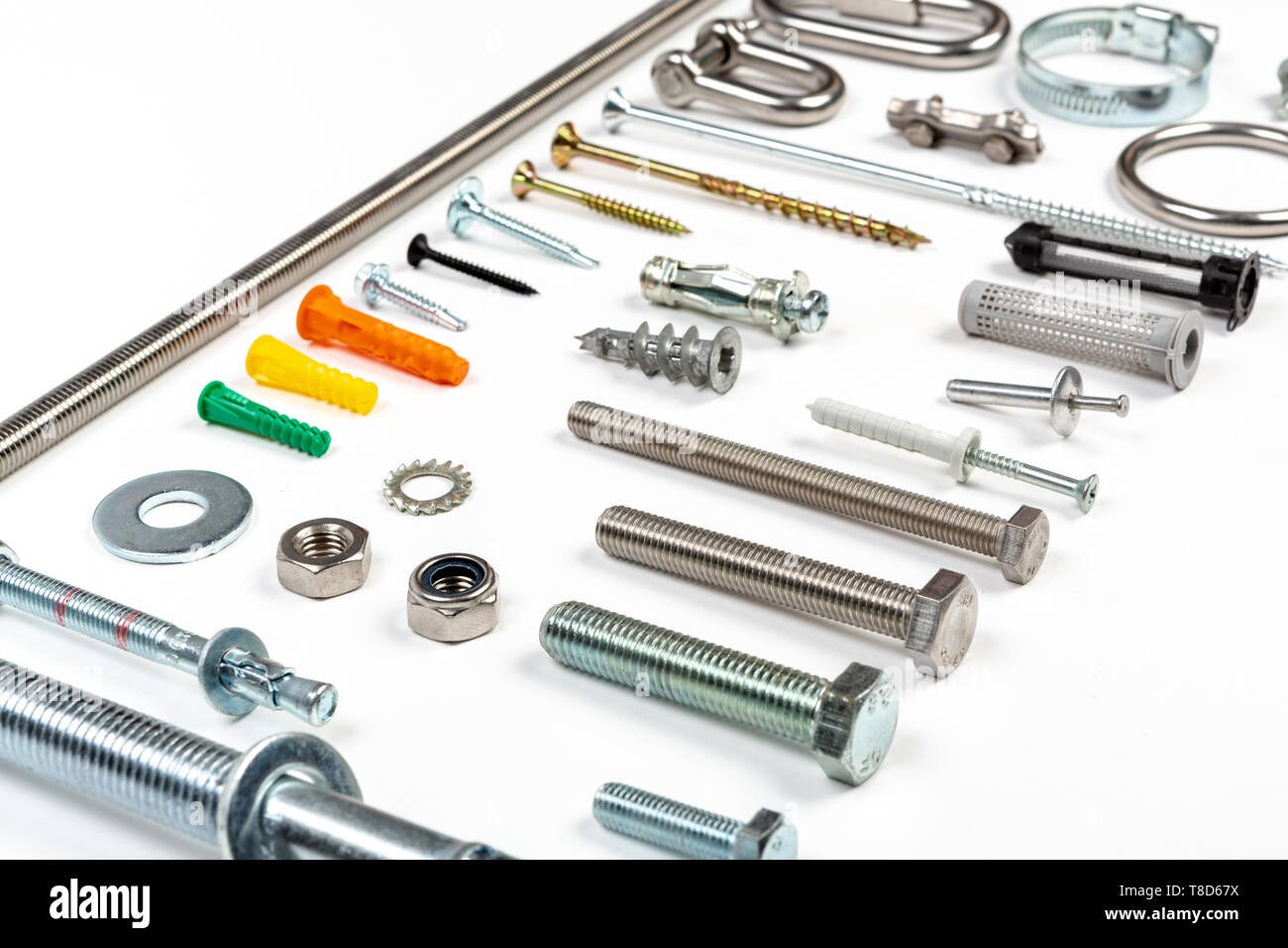 An assortment of carpenters material like screws, bolts, fixings, nuts ...