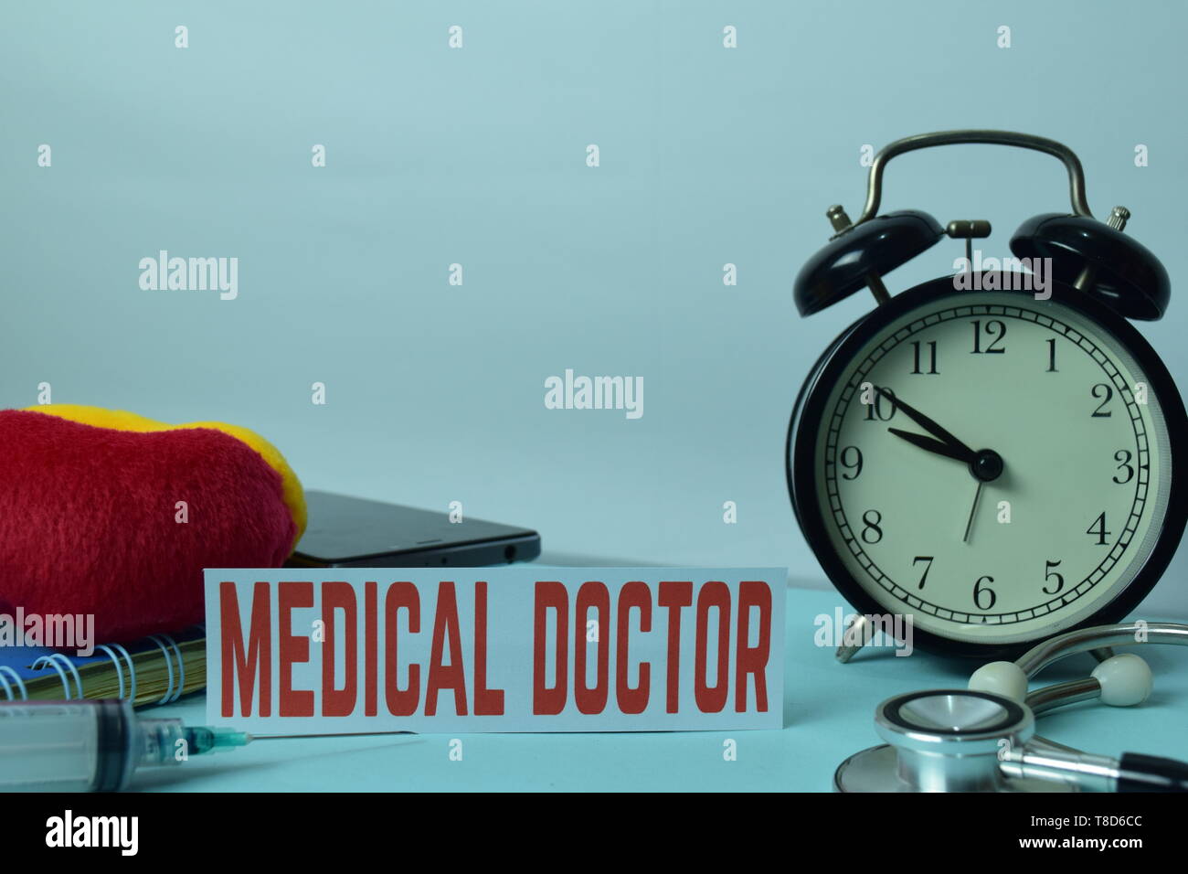 Medical Doctor Planning on Background of Working Table with Office ...