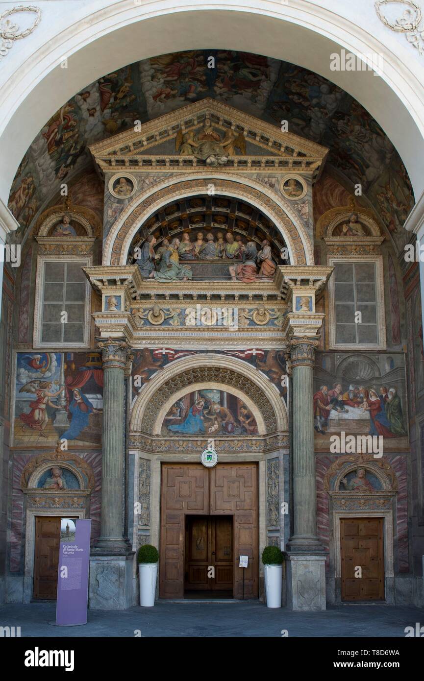 Italy, Aosta Valley, the city of Aoste, the cathedral our lady of the ...