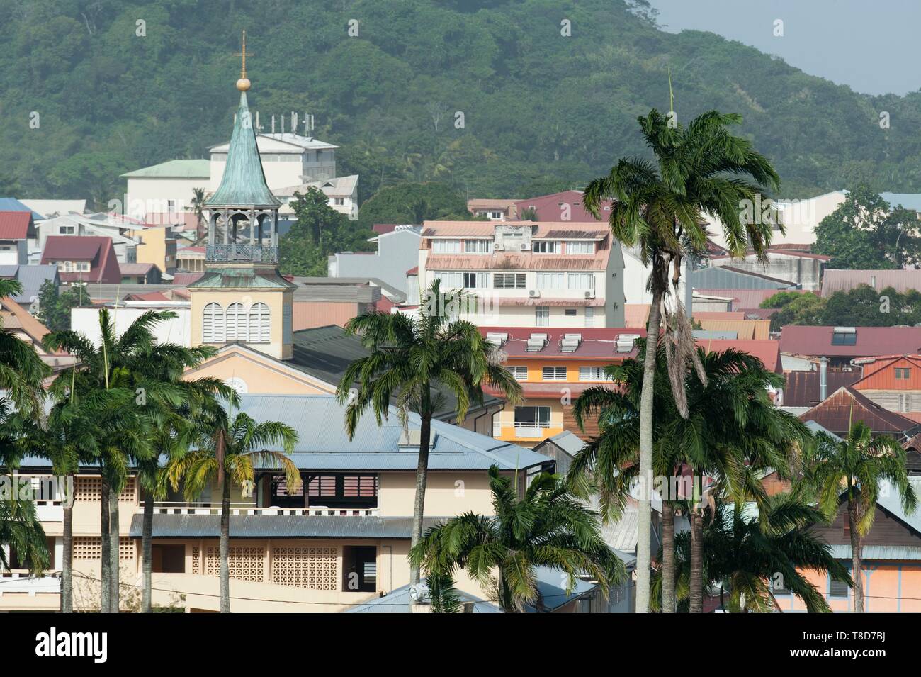 France, French Guiana, Cayenne, Saint Sauveur's Cathedral Stock Photo ...
