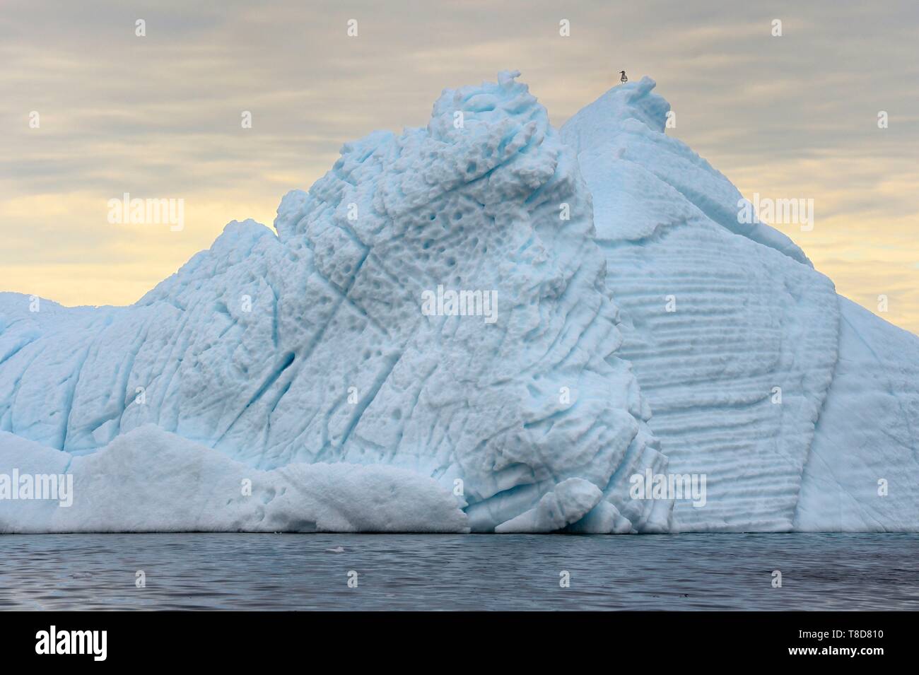 Greenland, North West coast, Baffin Sea, iceberg in Inglefield Fjord ...