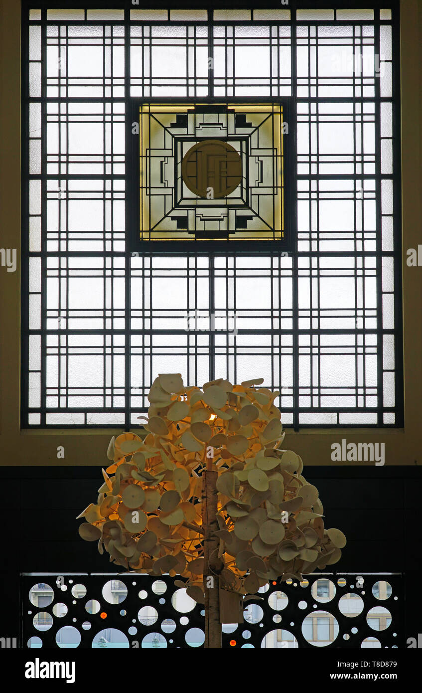 GENEVA, SWITZERLAND -4 APR 2019- Interior view of the Gare Cornavin ...